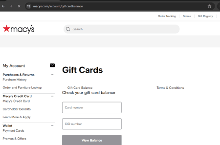 View Your Macy's Gift Card Balance in Seconds